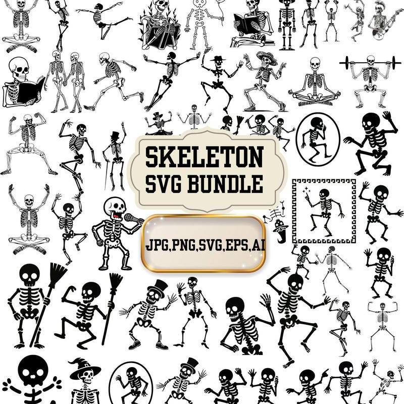 Skeleton Dancing File - Etsy