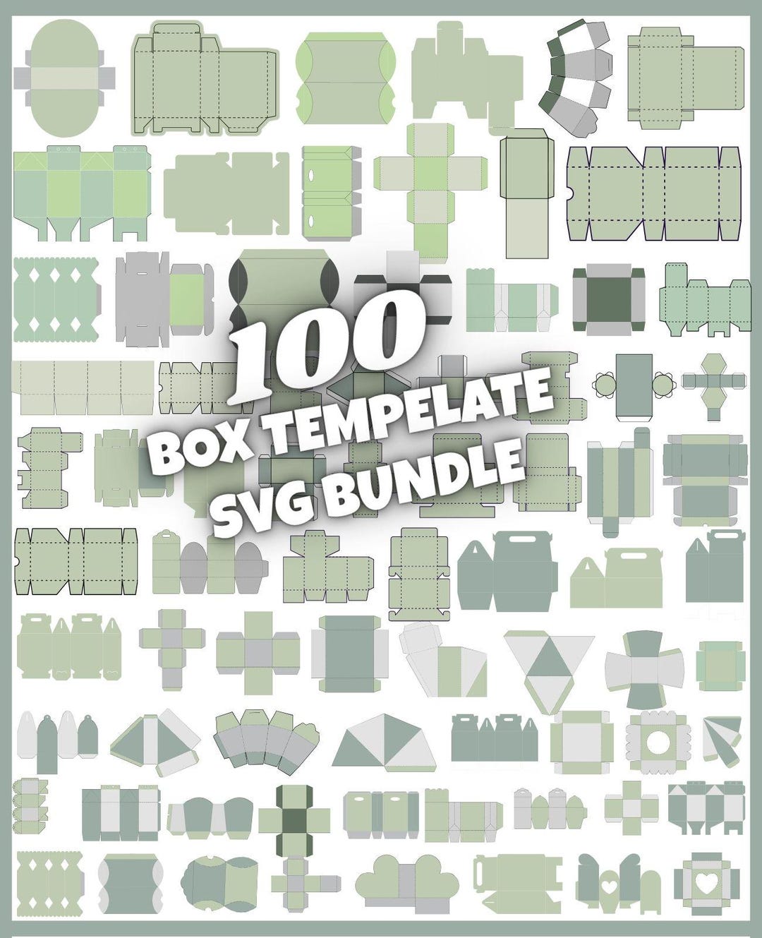 DIY Gift Box Template SVG Bundle, Paper Craft (digital Download) - Etsy