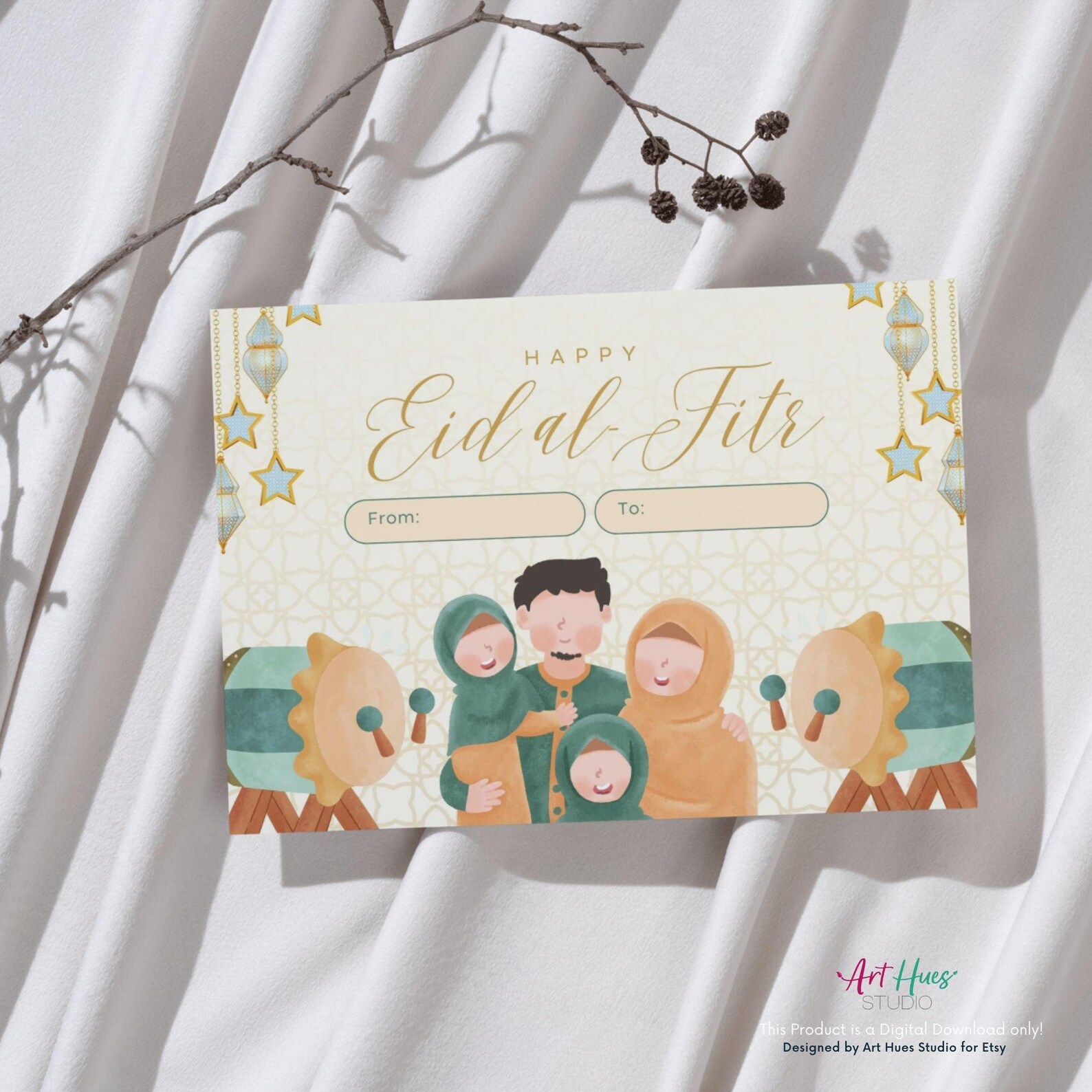 Eid Cards Pack of 10 | Eid Mubarak Cards Bundle | Greeting Cards for ...