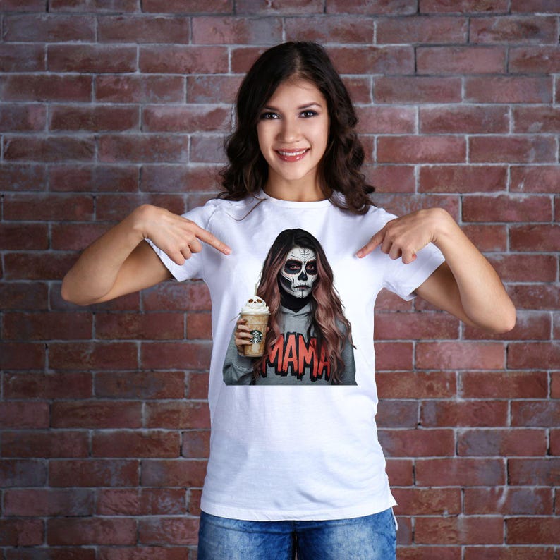 Spooky Mama Ghost Face PNG Bundle: Horror Halloween Clipart (digital ...