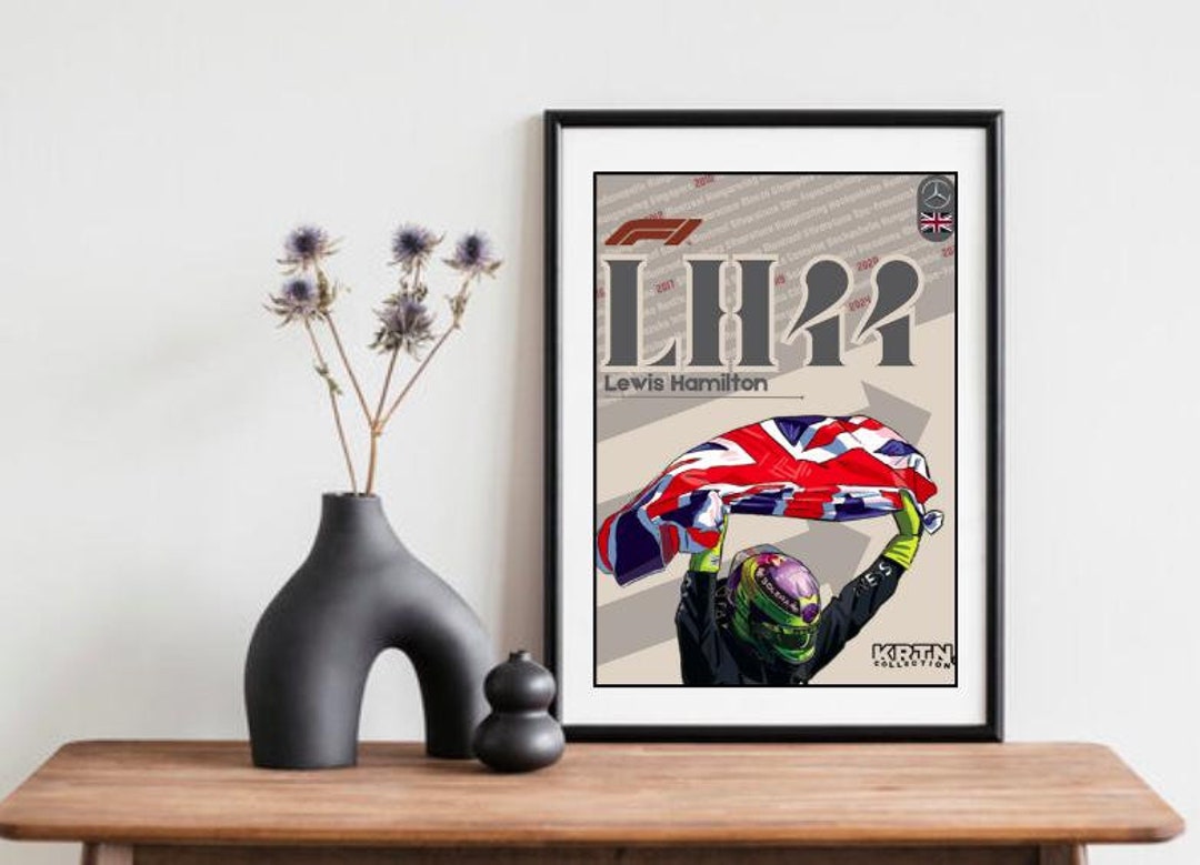Lewis Hamilton Formula 1 Wall Art F1 Poster, Formula 1 Art, Sir Lewis ...