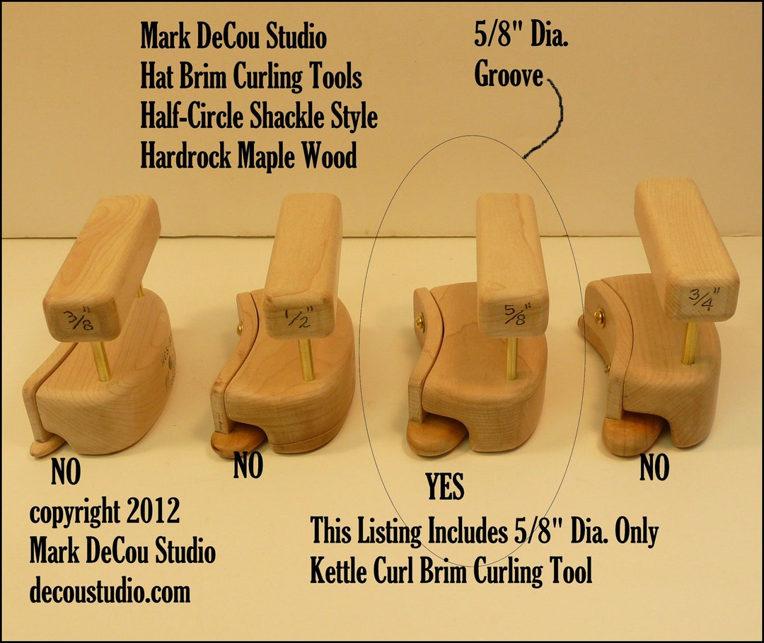 Built-to-order, Kettle Curl Hat Making Tool Brim Curling Shaper, Half ...