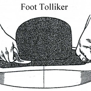 Built-to-order, Left-handed Foot Tolliker, Hat Making, Creasing the ...
