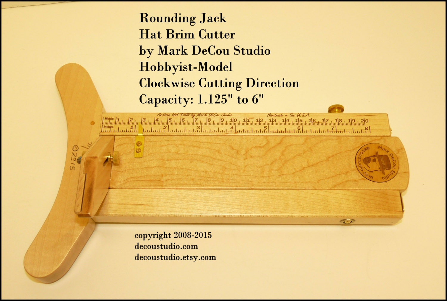 Built-to-order, Hat Making Tool Rounding Jack, Hat Brim Cutter, Maple ...