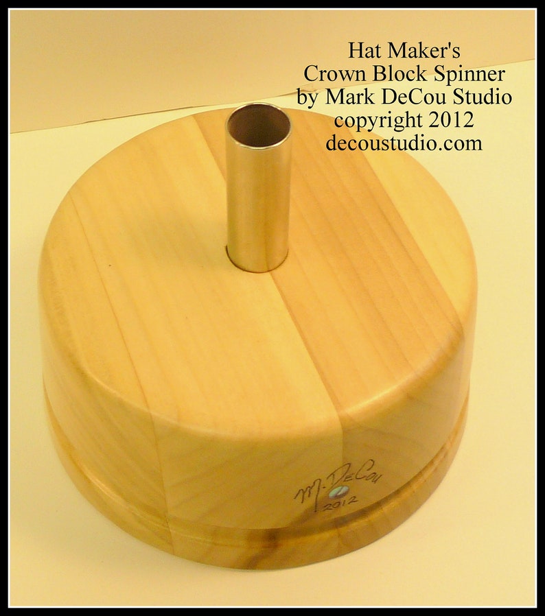 Built-to-order Hat Making Tool Crown Block Spinner Stand Maker's ...