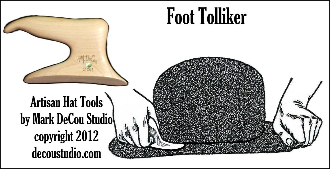 Built-to-order, Hat Making Three (3) Piece Hand Tool Kit, Dark Colored ...