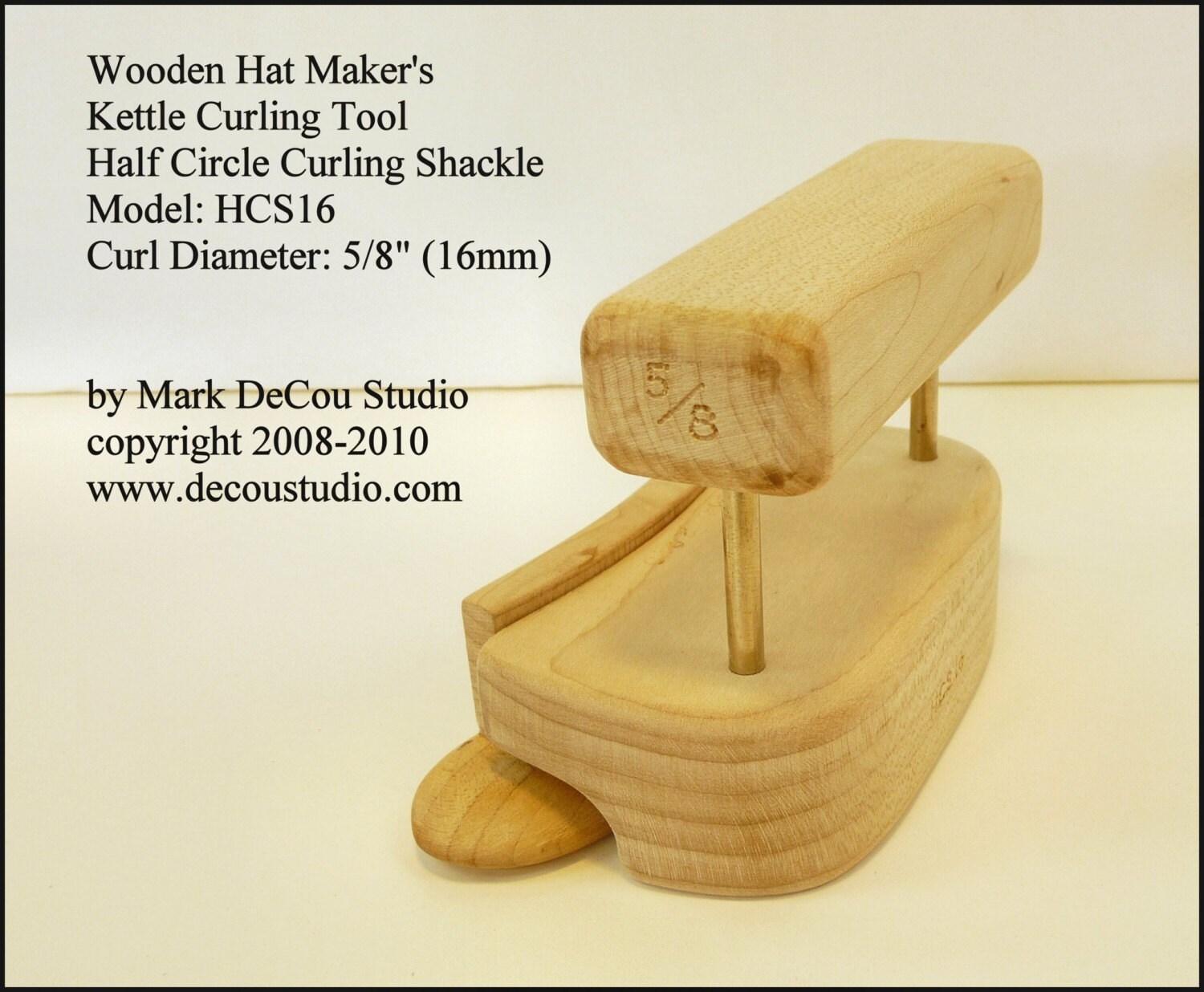 Built-to-order, Kettle Curl Hat Making Tool Brim Curling Shaper, Half ...