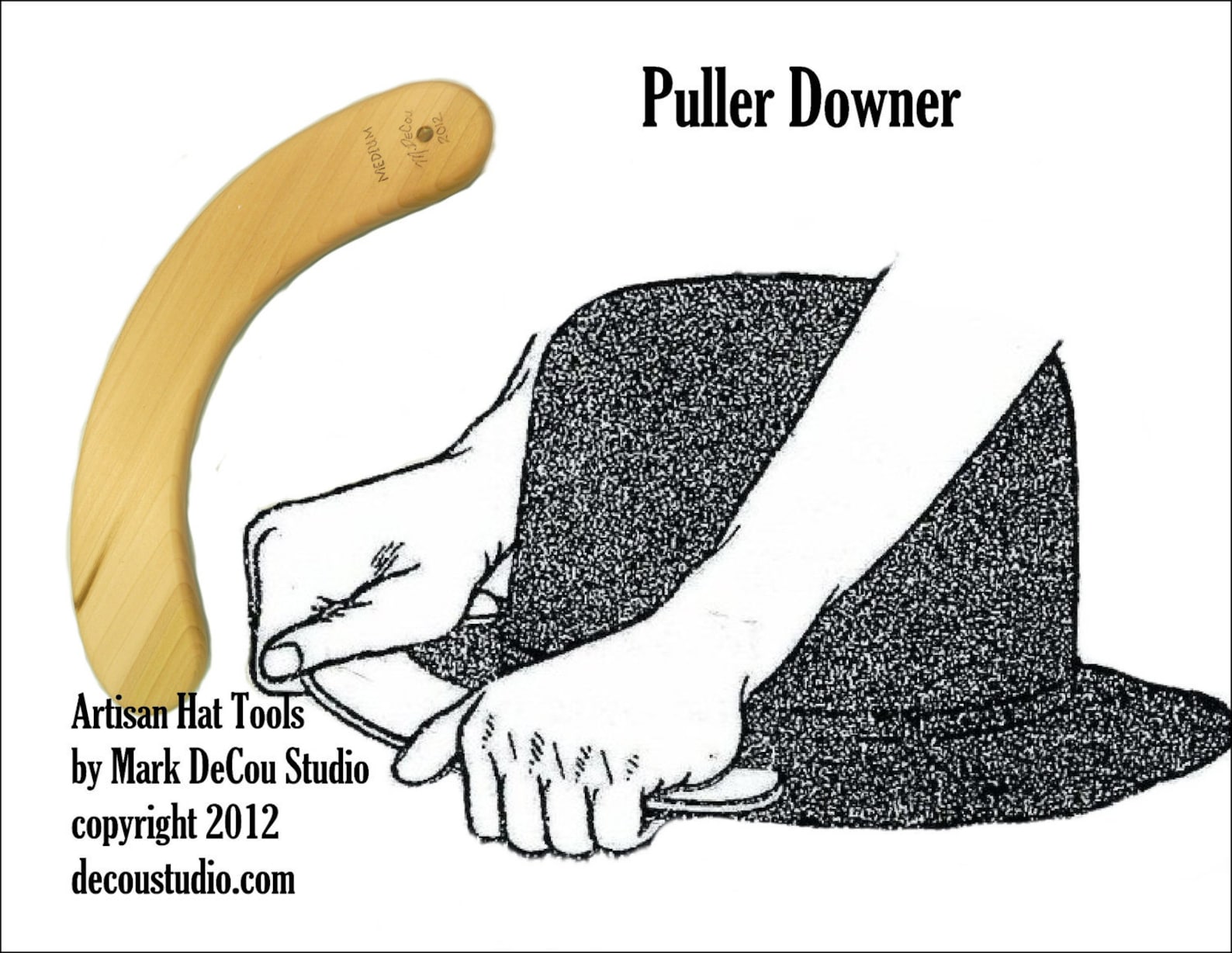 Built-to-order, Hat Making Three (3) Piece Hand Tool Kit, Pusher ...