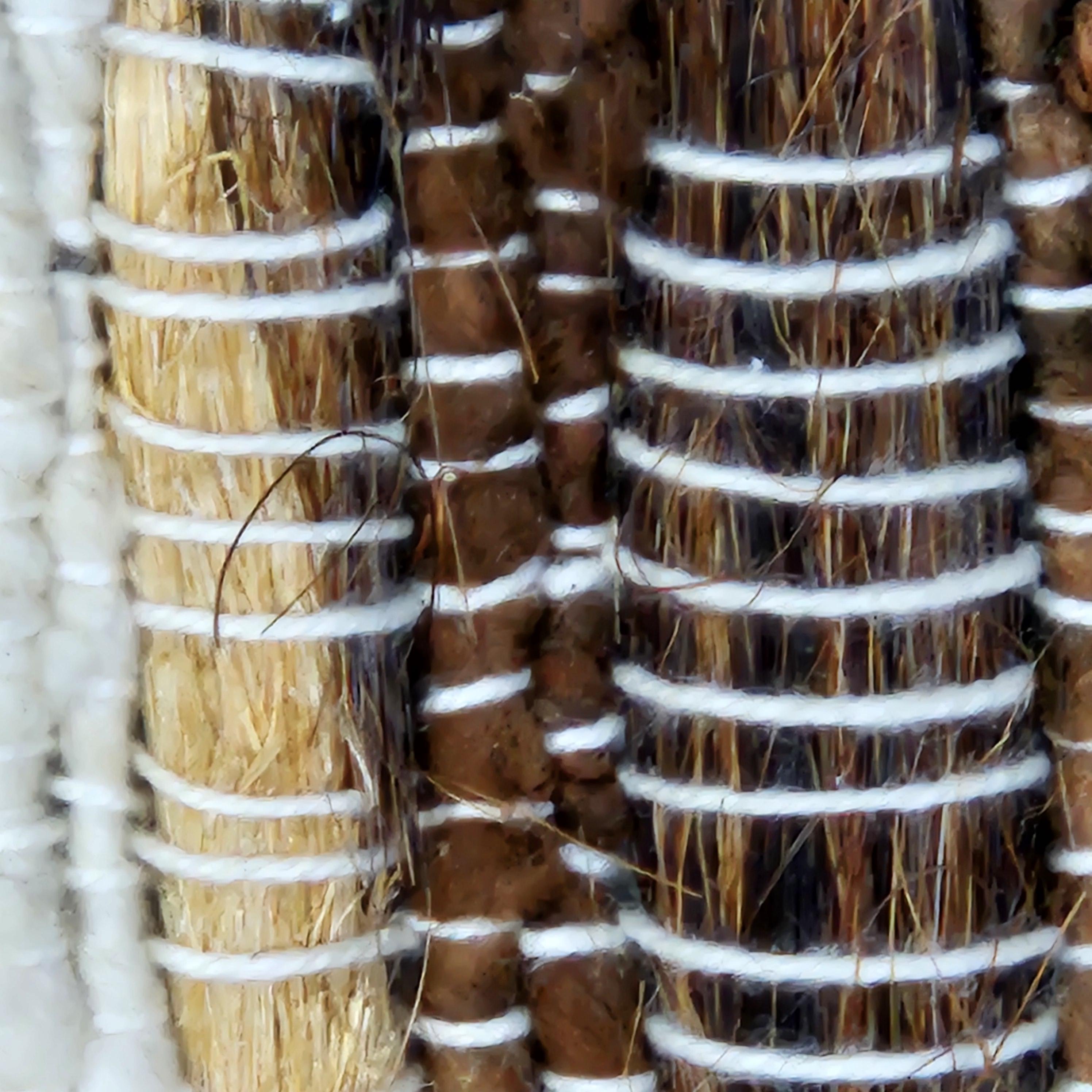 Jute Macrame Wall Tapestry: Vintage Abstract Natural Fiber Art by ...