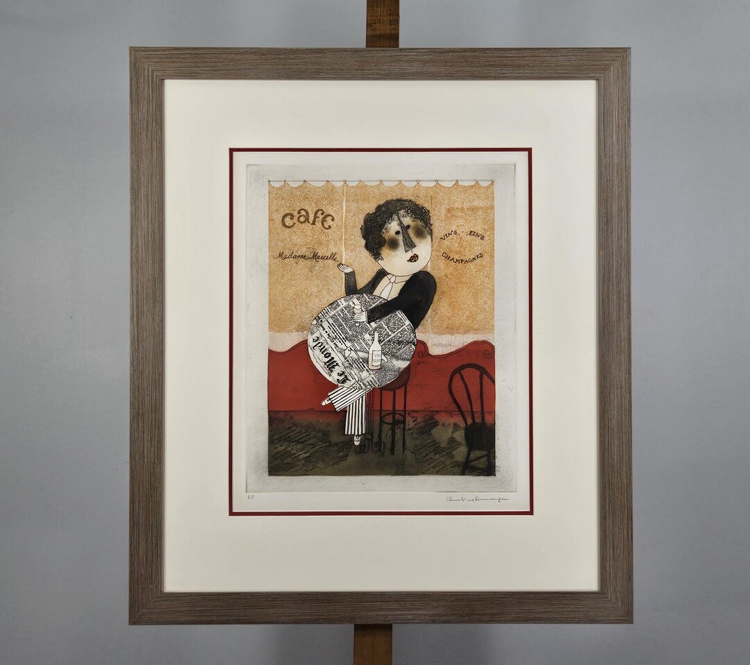 Graciela Rodo Boulanger, Madame Marcelle Cafe, Etching, Artist Proof ...