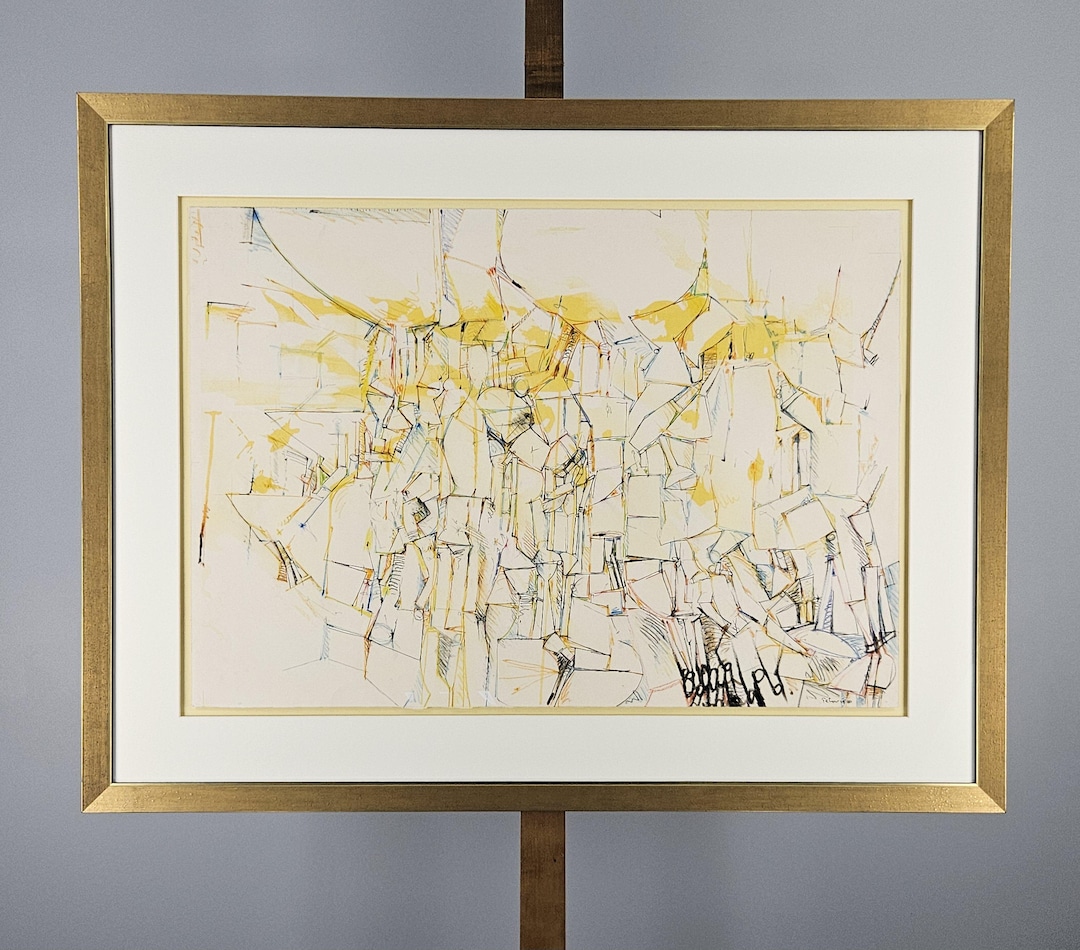 Dimitri Petrov Original Surrealist Mixed Media Abstract on Wove Paper ...