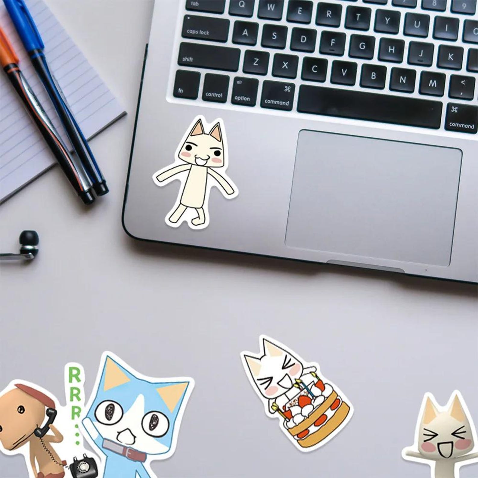 50pcs Kawaii Toro Inoue Cat Stickers Waterproof DIY Cute Cartoon Vinyl ...