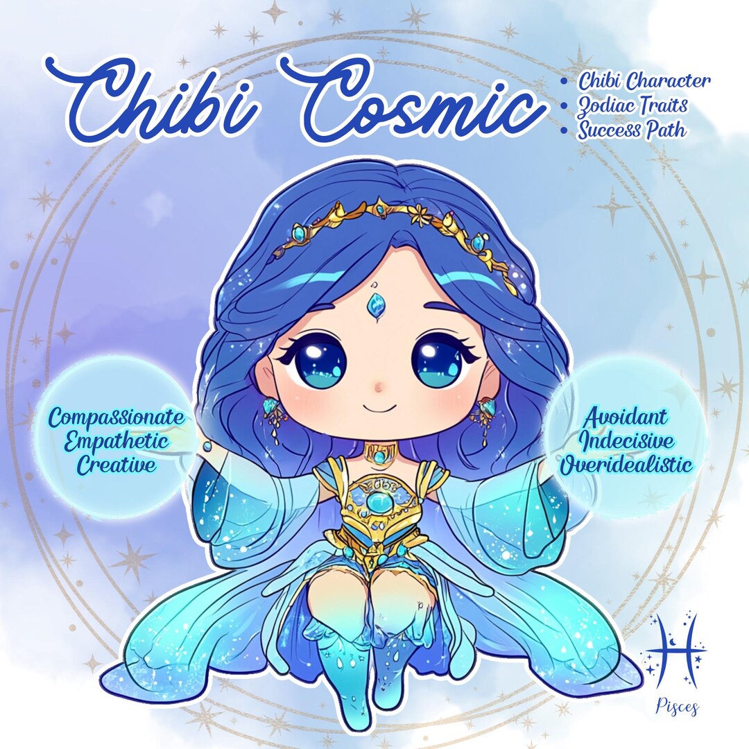 Chibi Zodiac Personalized Chibi With Zodiac Reading Chibi Astrology ...