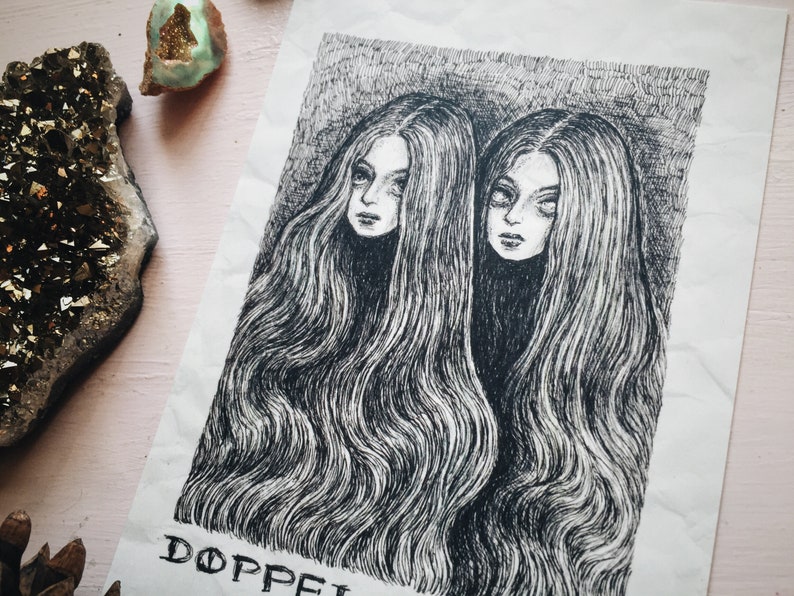 Doppelganger - Omen Collection 5x7 Art Print - Etsy