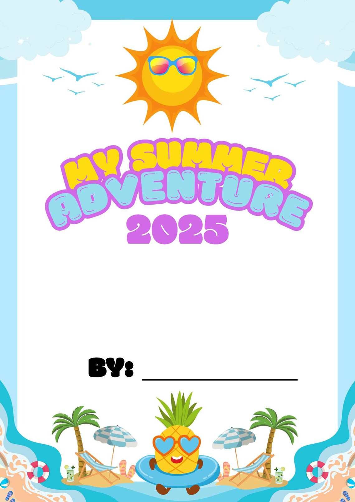 Printable Summer Story Book for Kids: Creative Journal Template - Etsy