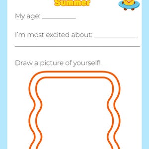 Printable Summer Story Book for Kids: Creative Journal Template - Etsy