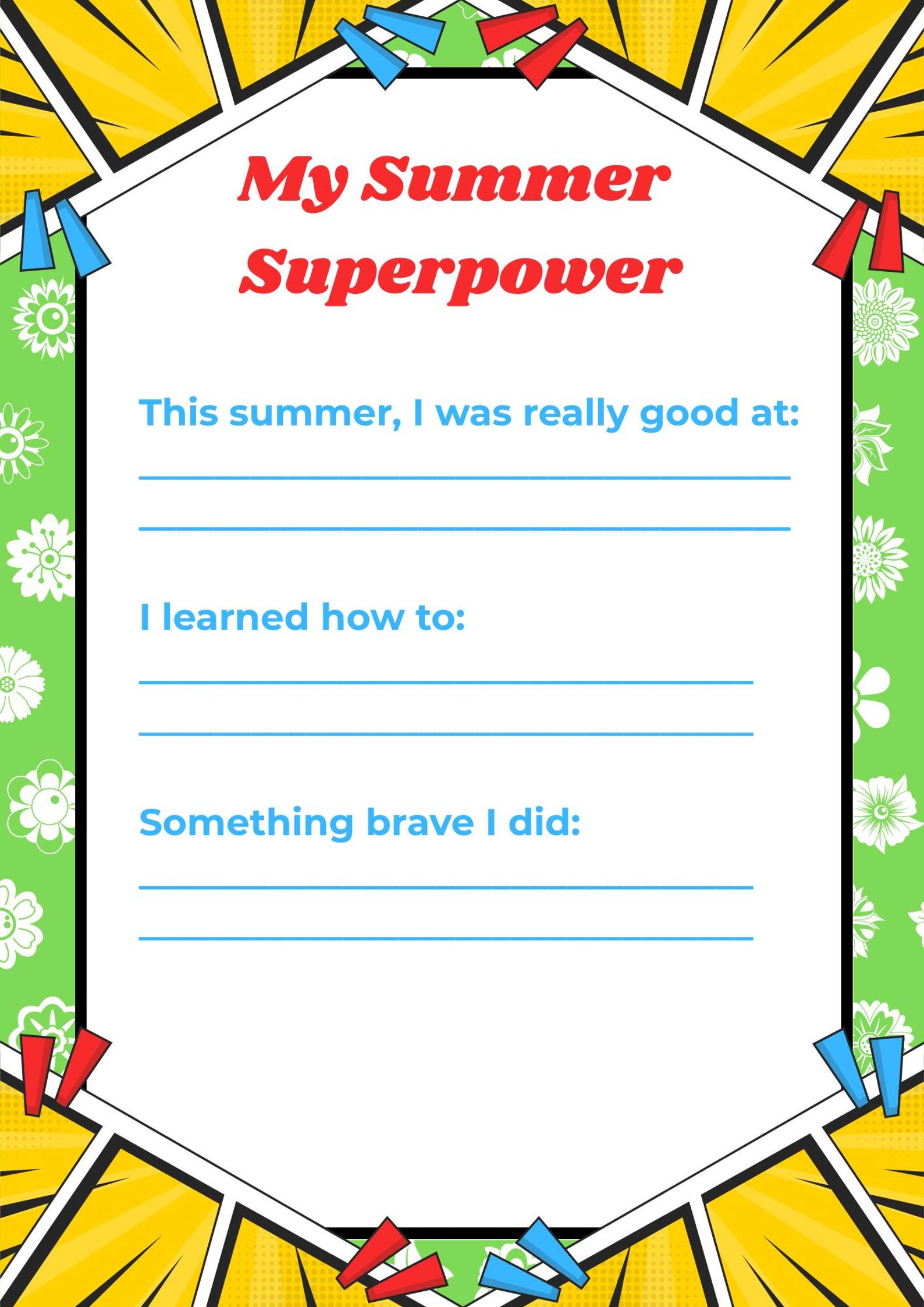 Printable Summer Story Book for Kids: Creative Journal Template - Etsy