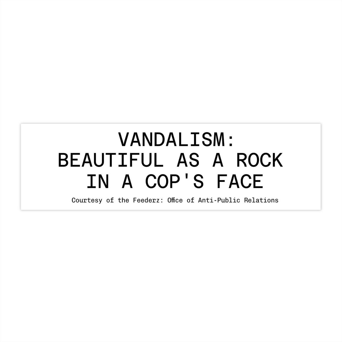 Kurt Cobain Vandalism Sticker, Replica, Vandalism Beautiful as a Rock ...