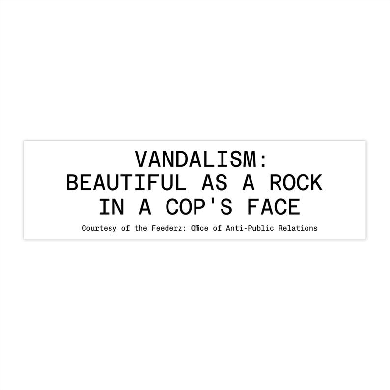 Kurt Cobain Vandalism Sticker, Replica, Vandalism Beautiful as a Rock ...