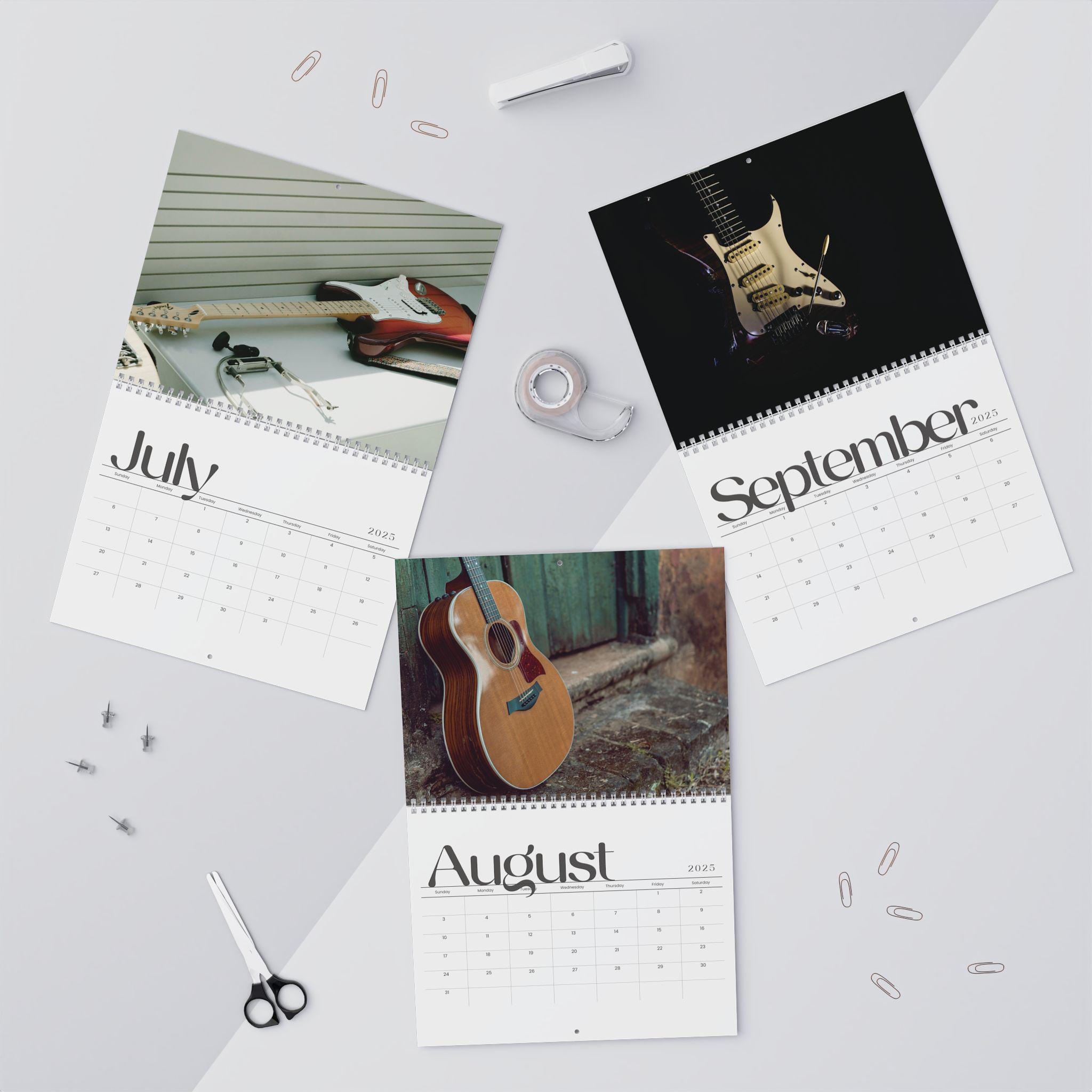 Guitar Calendar 2025 , Vintage ,guitar Calendar, New Year, Christmas ...