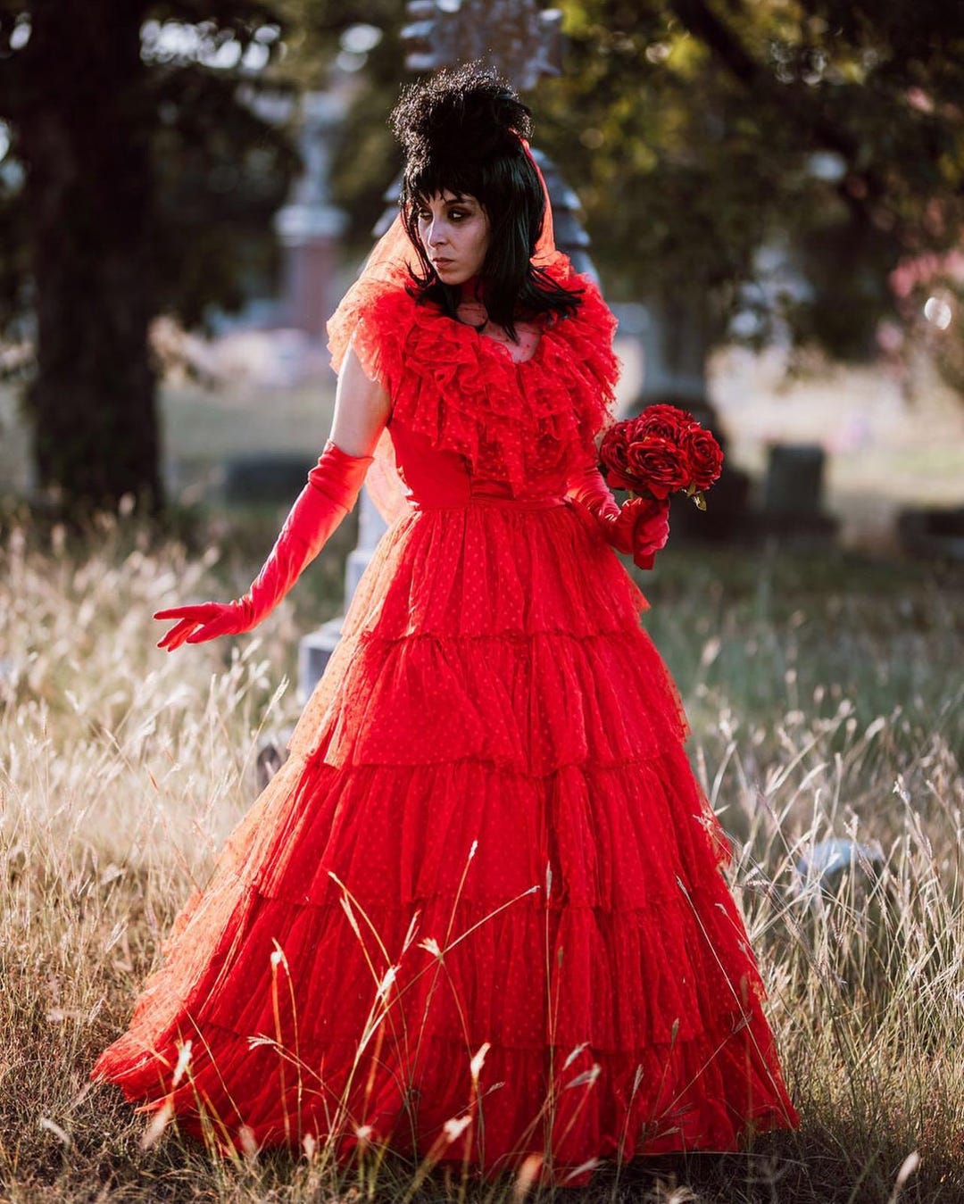 Lydia Gothic Red Wedding Dress, Halloween Costume for Women - Etsy