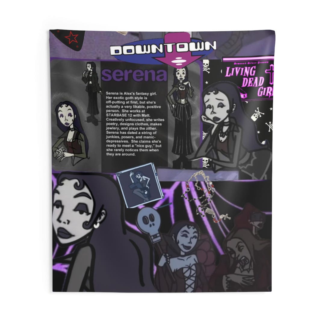 Downtown MTV Serena Tapestry - Goth Teen Room Decor - Etsy