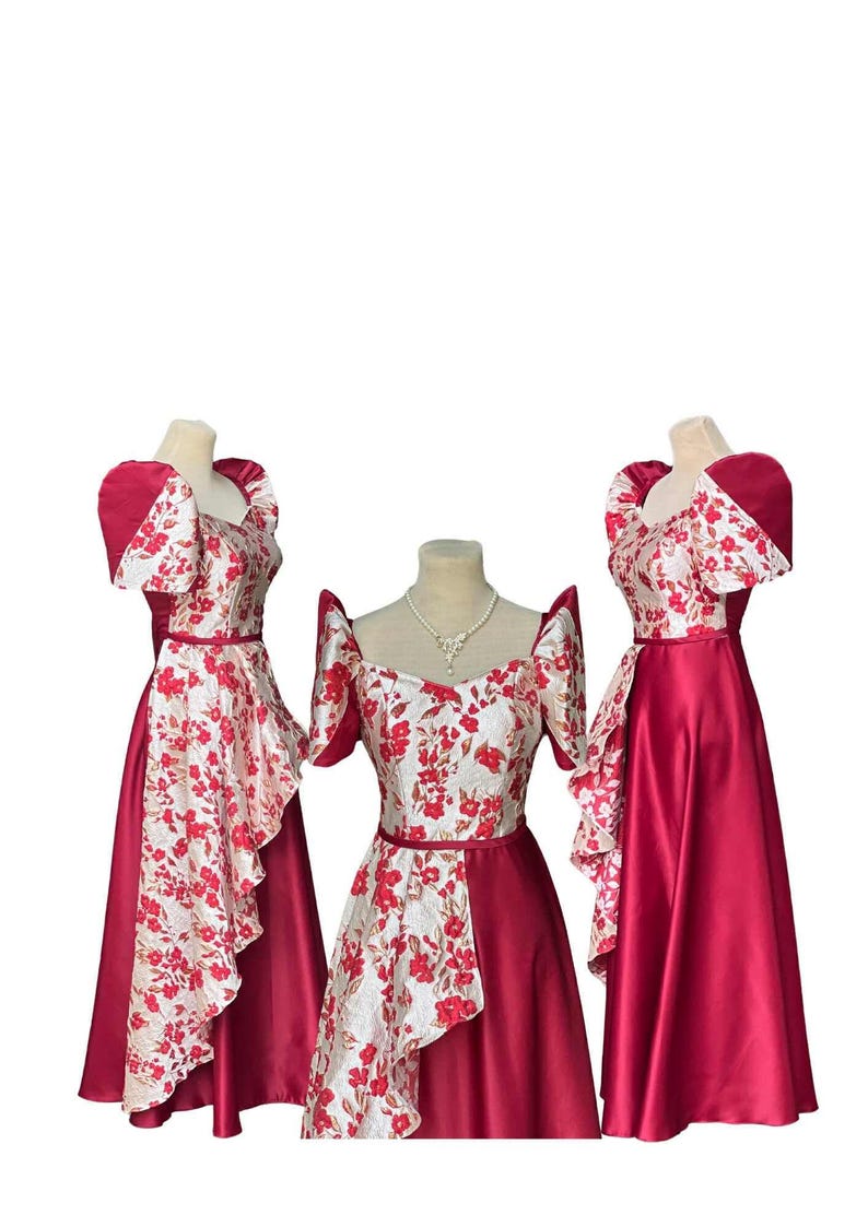 Filipiniana Dresses- Floral - Etsy