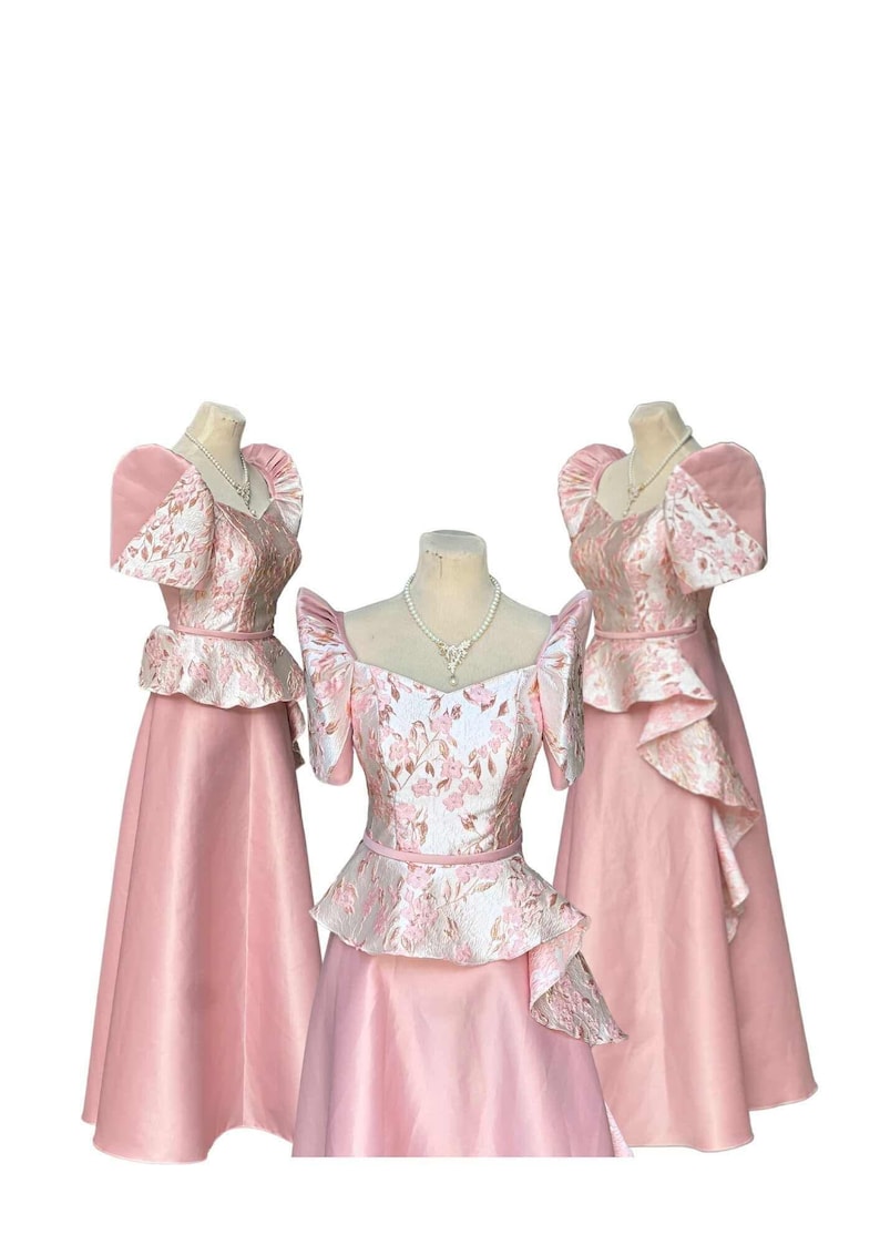 Filipiniana Pink Floral - Etsy