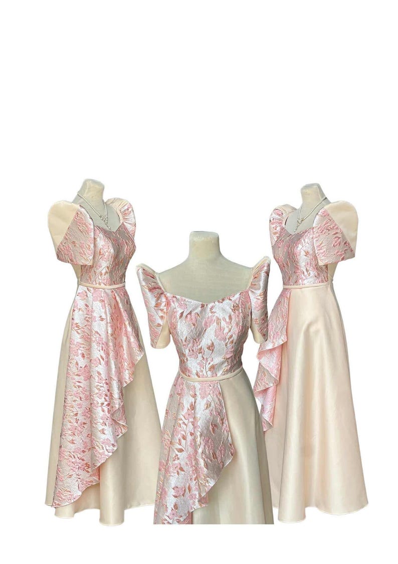 Filipiniana Pink Floral - Etsy