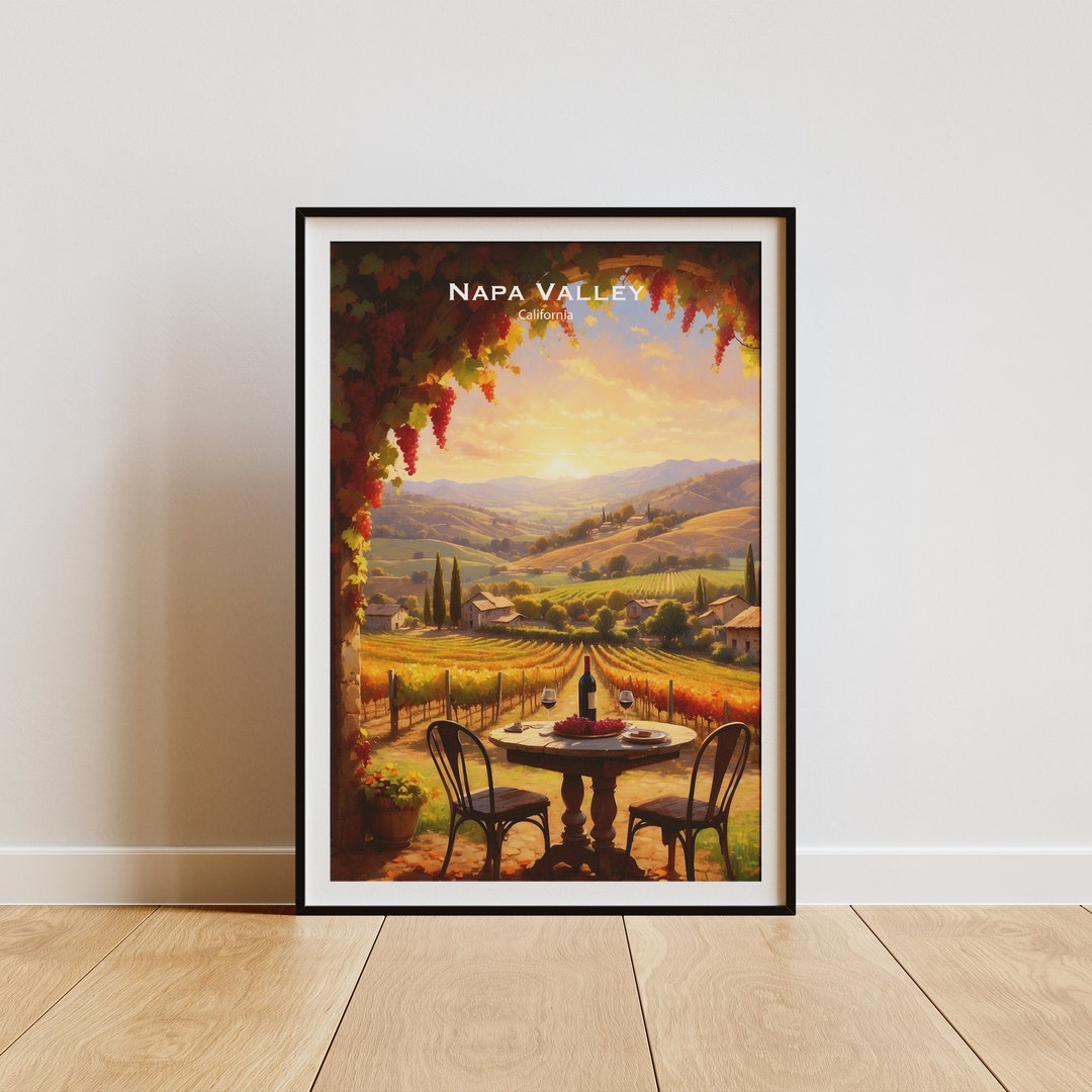 Napa Valley California Wall Art Print - Napa Valley California Travel ...