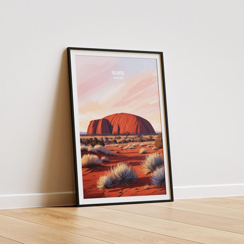 Uluru Australia Print: National Park Travel Poster - Etsy