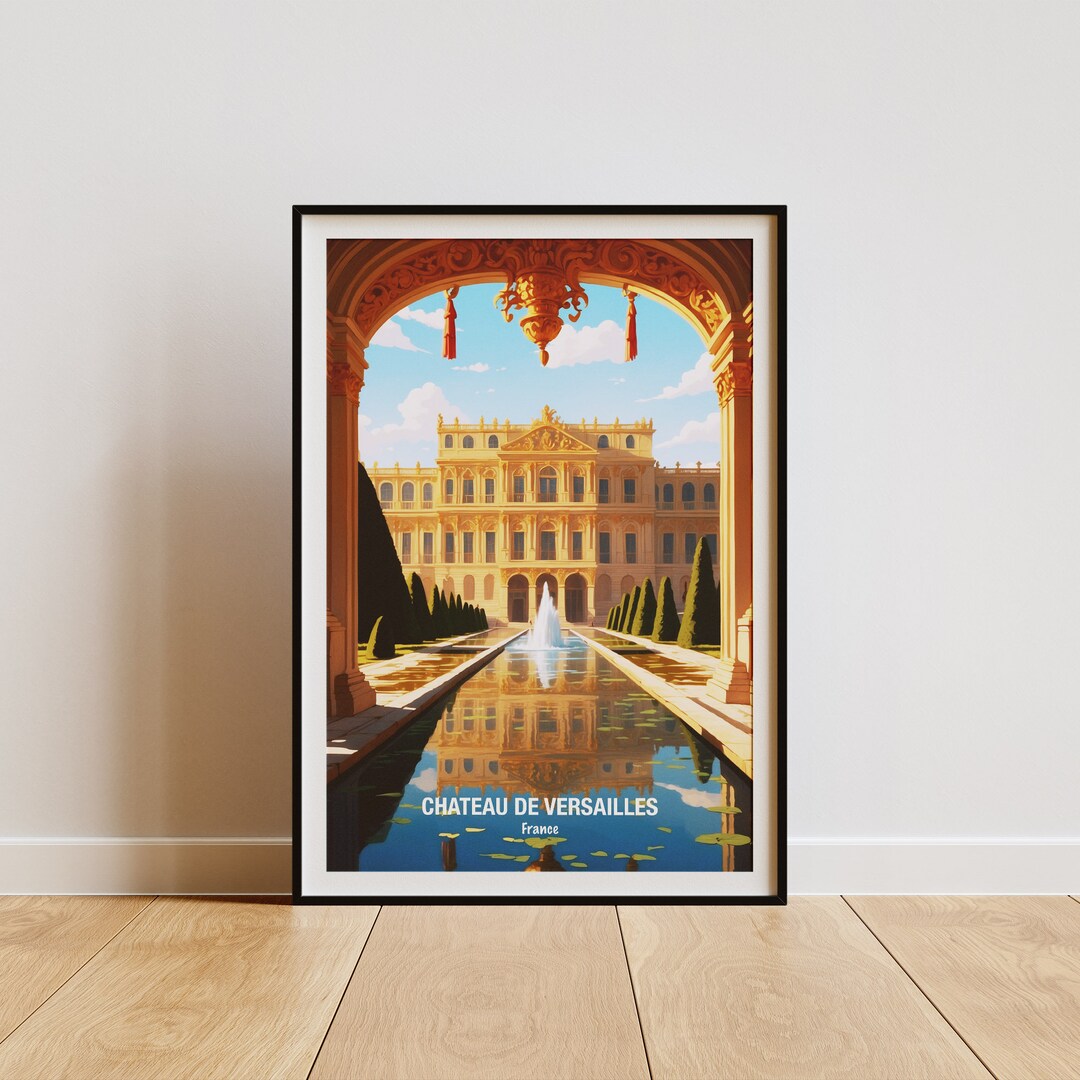 Chateau De Versailles Wall Art Print - Iconic French Palace Print, Vintage Home Decor, Gift for ...