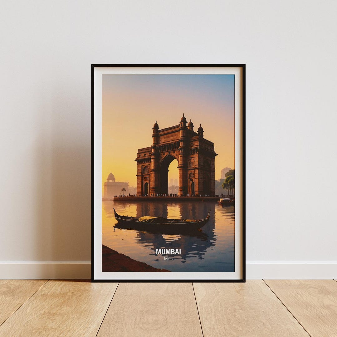 Mumbai India Wall Art Print Mumbai Art Print, Mumbai Wall Decor, Indian ...