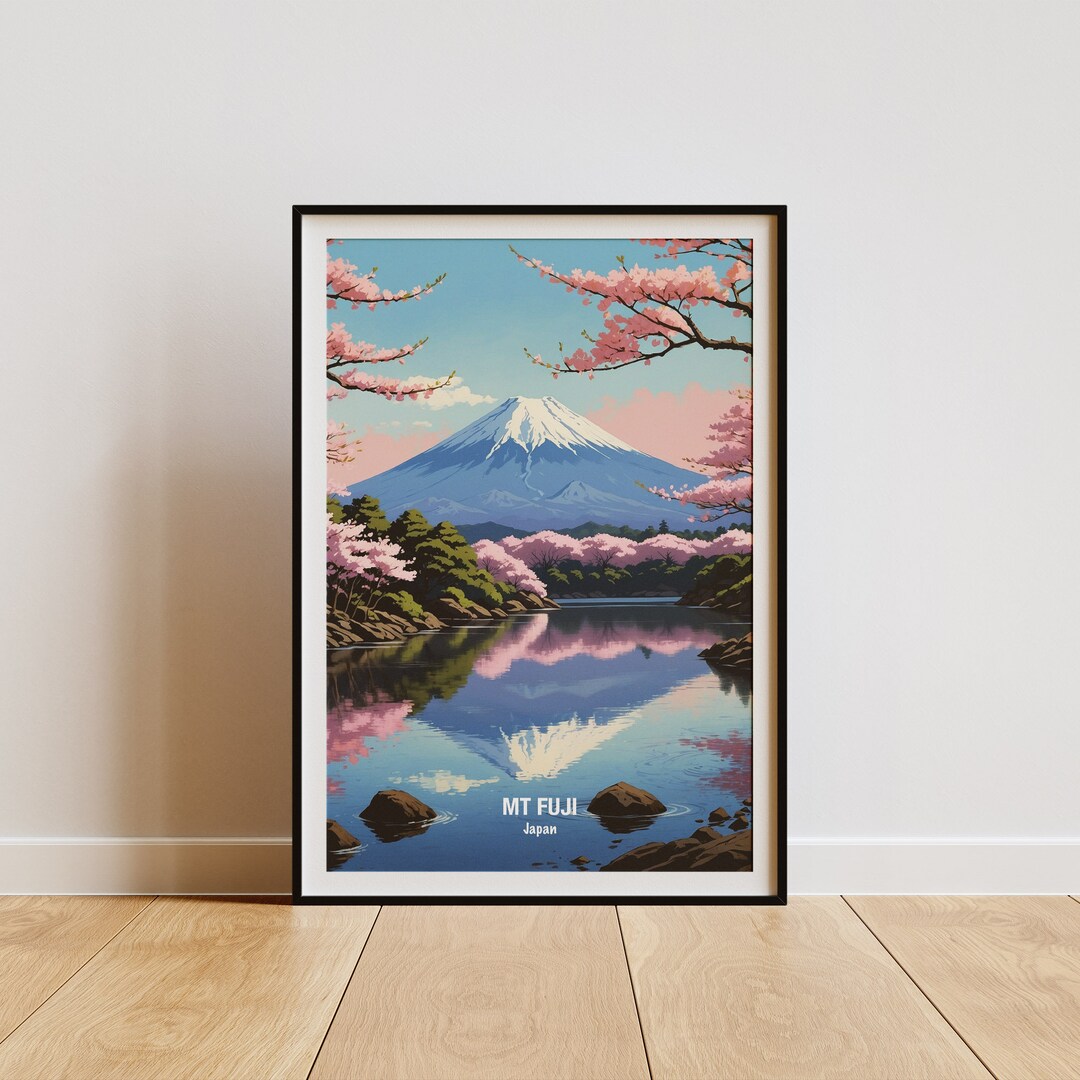 Mt Fuji Japan Wall Art Print - Mt Fuji Print, Japan Artwork, Scenic ...