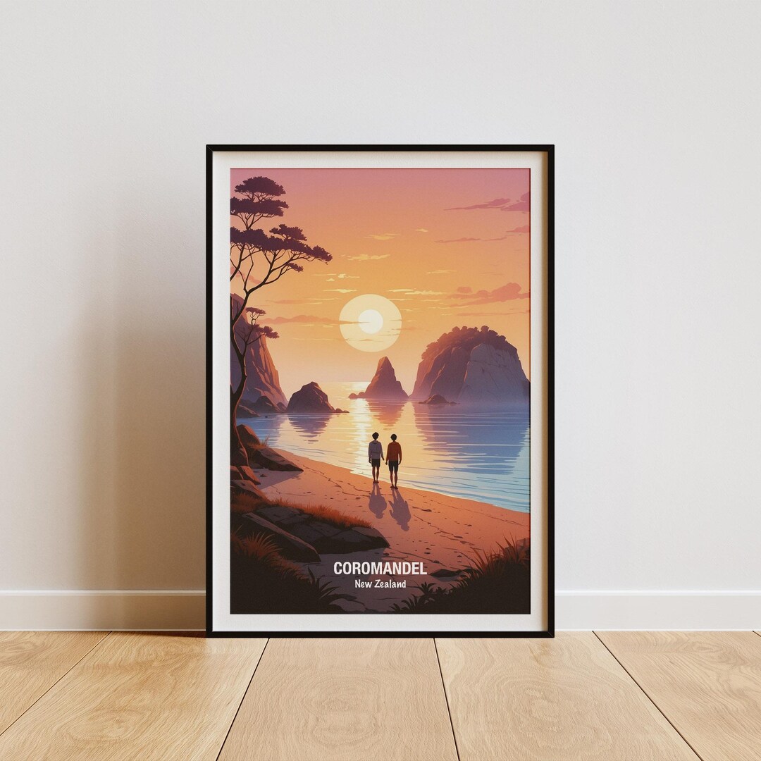 Coromandel New Zealand Wall Art Print Coromandel Print, Coromandel Art ...