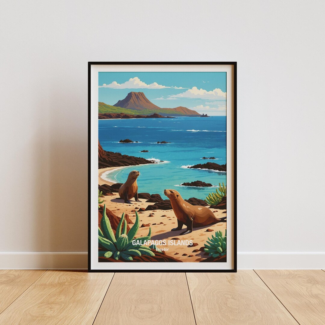Galapagos Islands Wall Art Print - Galapagos Print, Ecuador Artwork ...