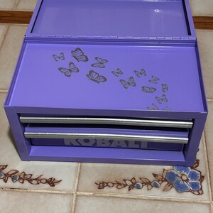 Mini Lavender Toolbox Engraved With Butterflies Kobalt/anniversary ...