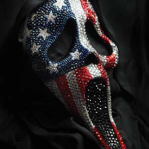 Rhinestone Bedazzled Ghostface Scream Mask - Etsy UK