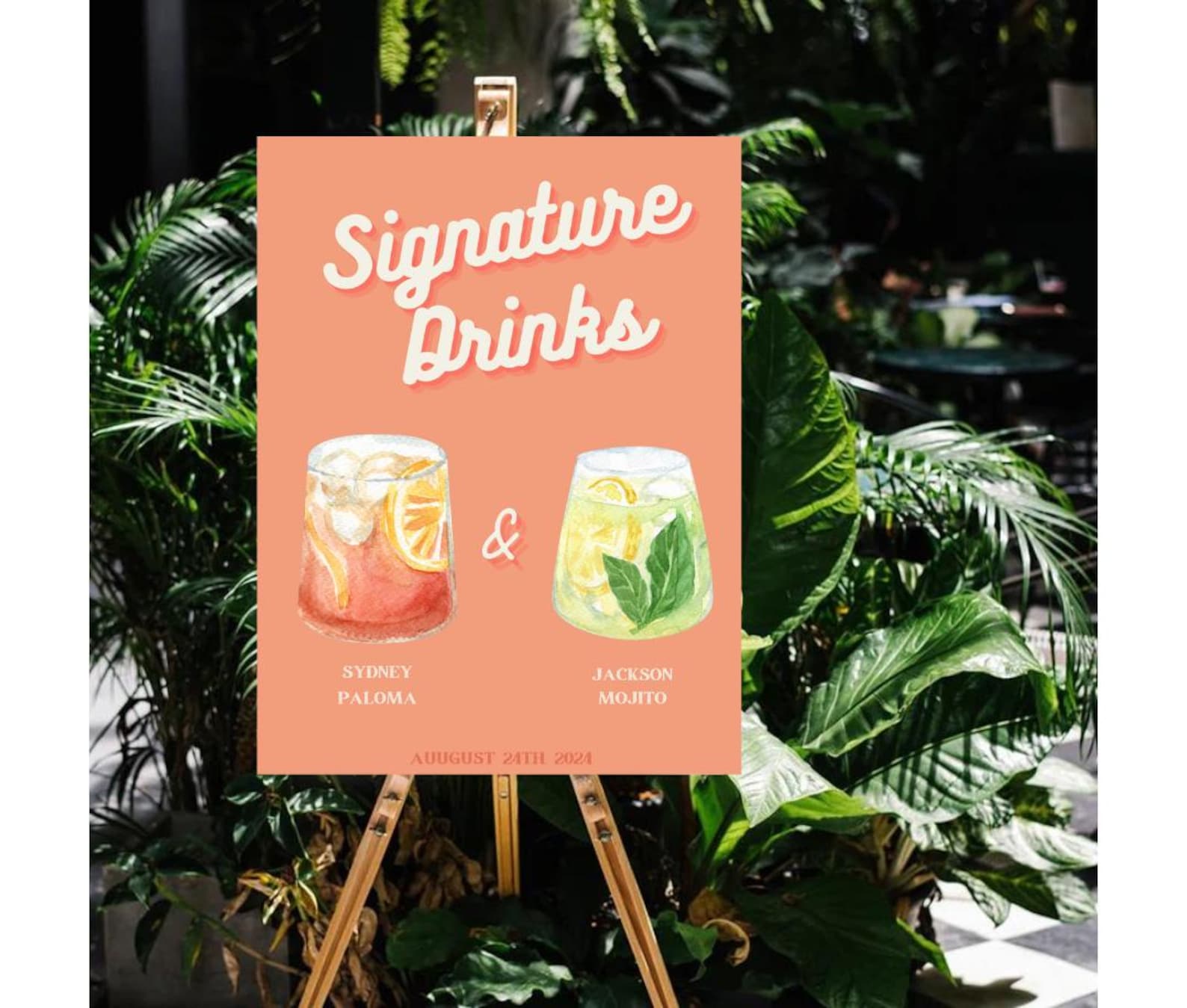 Signature Drink Sign, Printable Signature Cocktail Sign, Wedding Drink ...