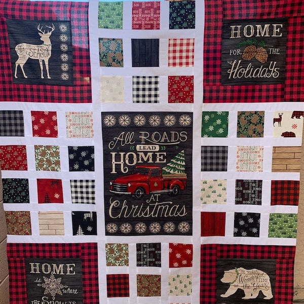 Modern Rustic Quilt - Etsy
