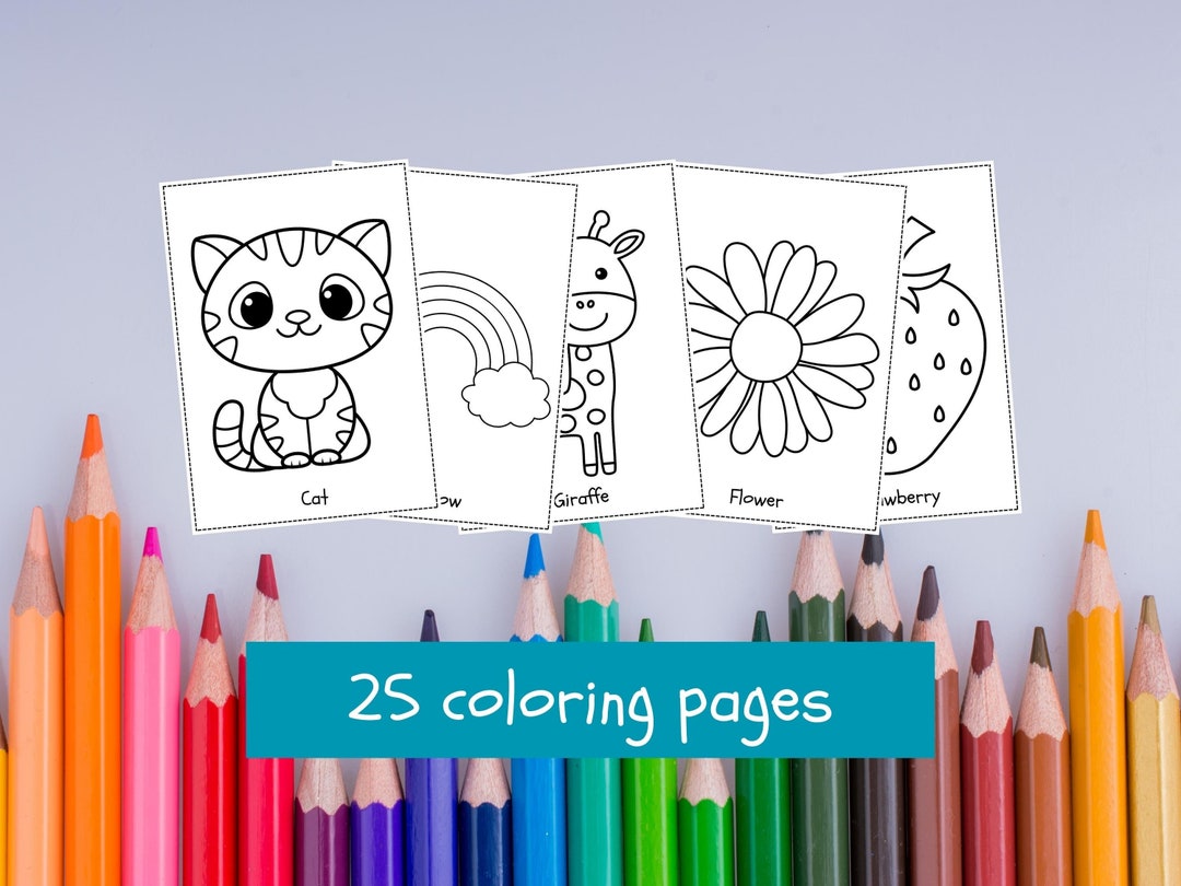 25 Printable Coloring Pages for Kids Toddlers, Preschool Coloring Book ...