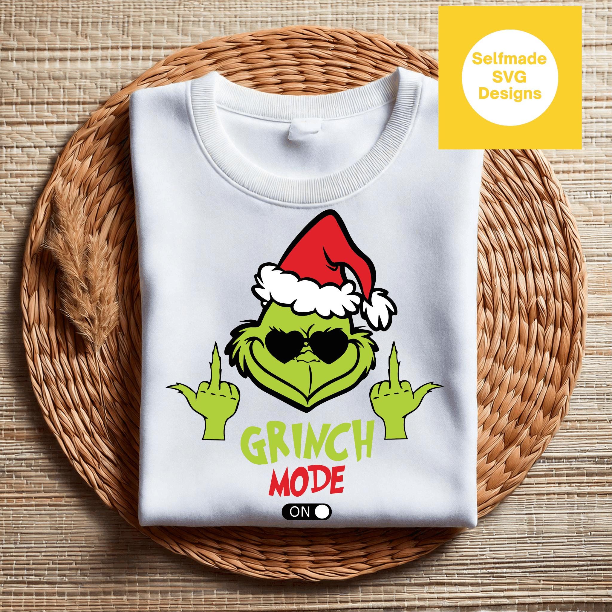 Grinch Mode on Png, Grinchmas Mode Svg, Grinchmas Png, Grinch Christmas ...