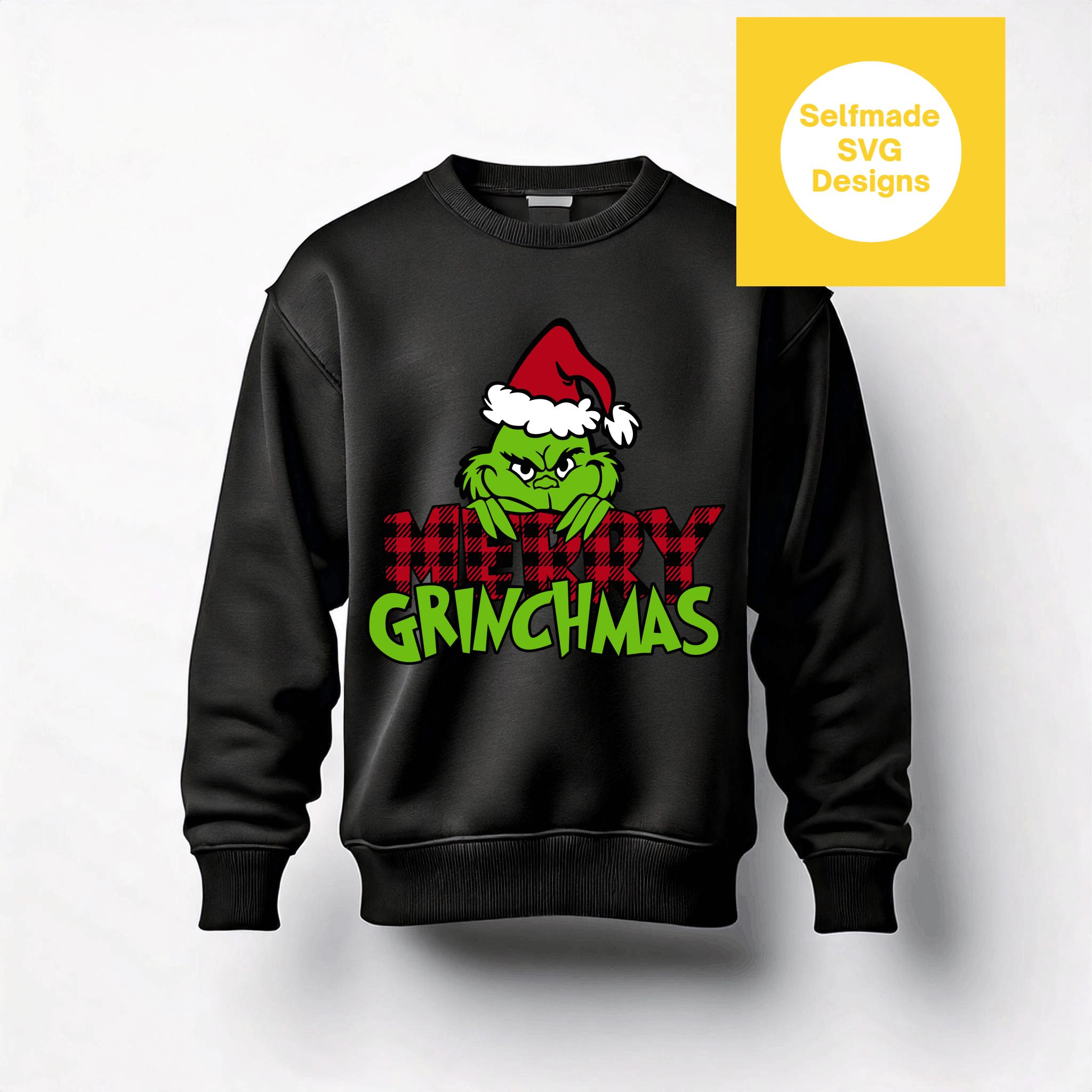 Merry Grinchmas SVG and PNG Files Clipart, Christmas Print SVG, Digital ...
