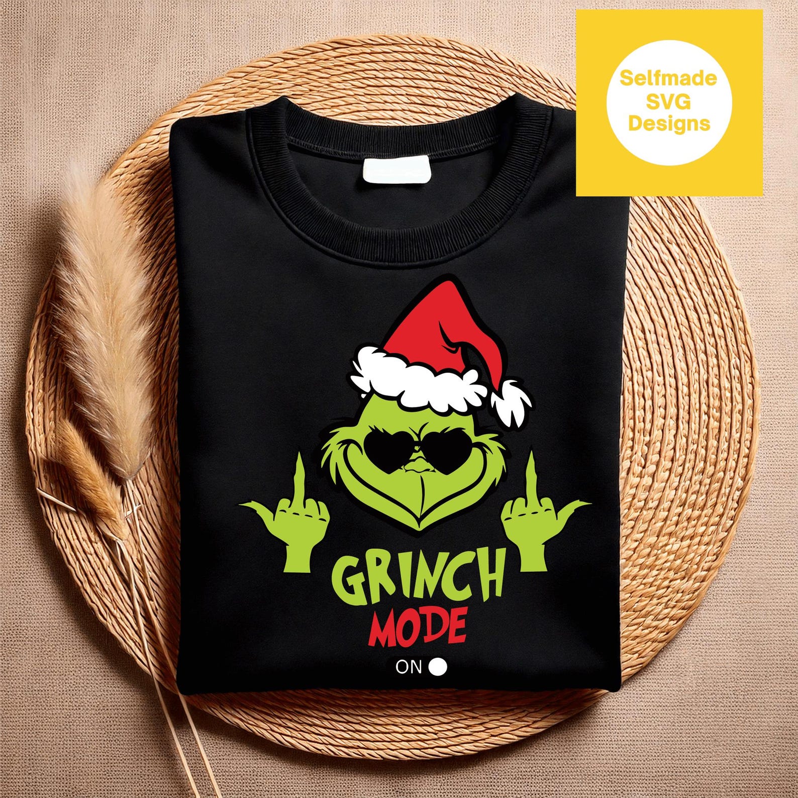 Grinch Mode on Png, Grinchmas Mode Svg, Grinchmas Png, Grinch Christmas ...