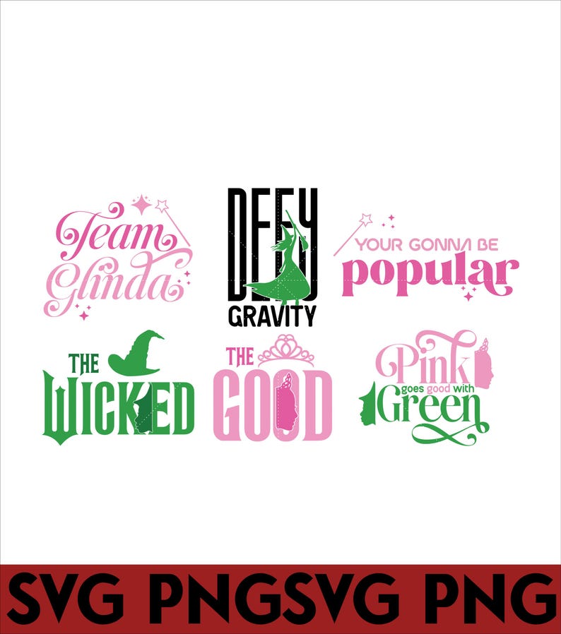 The Musical SVG and PNG, for Wicked Movie, the Wick Witch West, Team ...