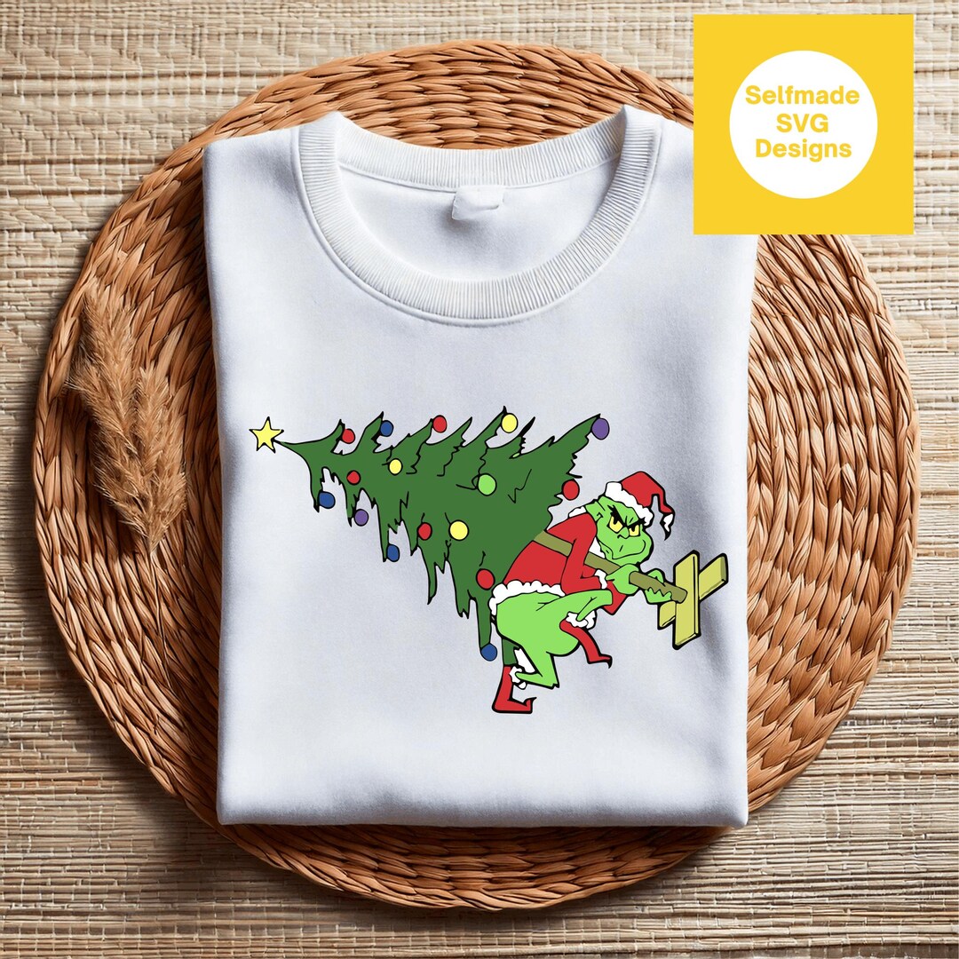 Grinch Stealing Tree Svg, Grinch Hand, Grinch SVG Bundle, Grinch ...