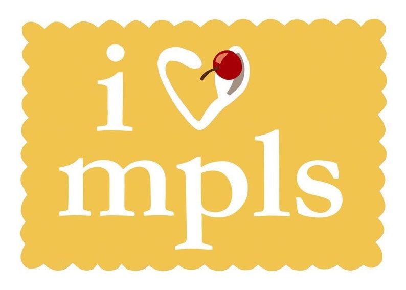 5x7 I Heart Minneapolis Print - Etsy