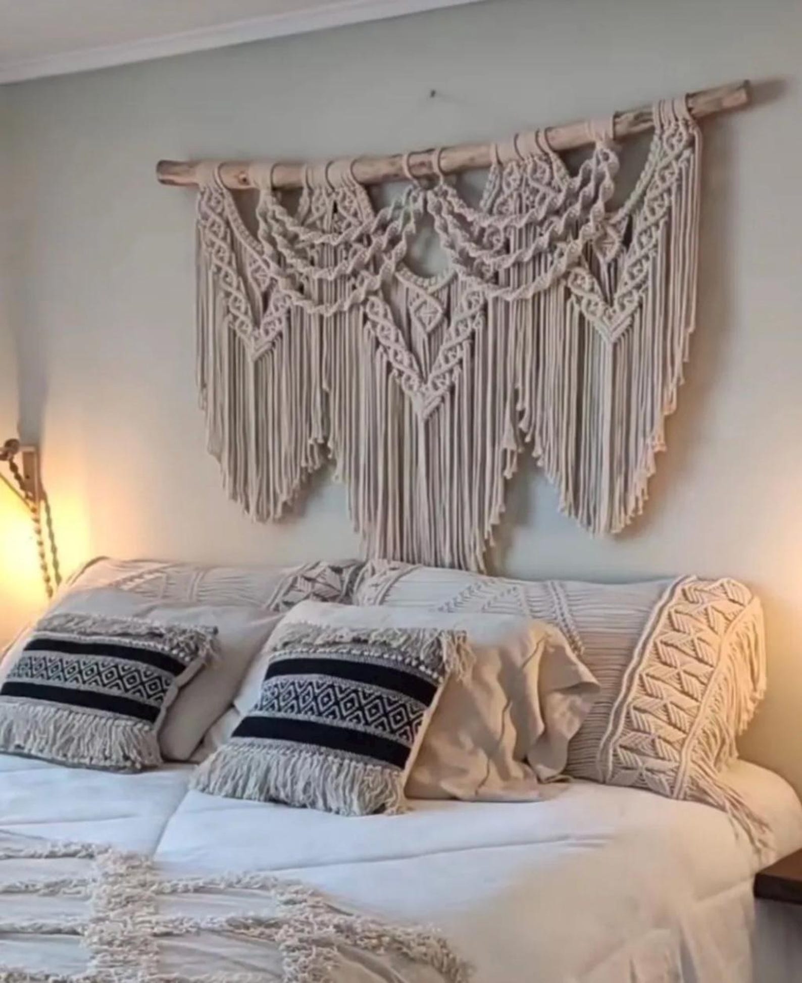 Macrame Wall Hanging, Macrame, Handmade Cotton Thread Wall Ornament ...