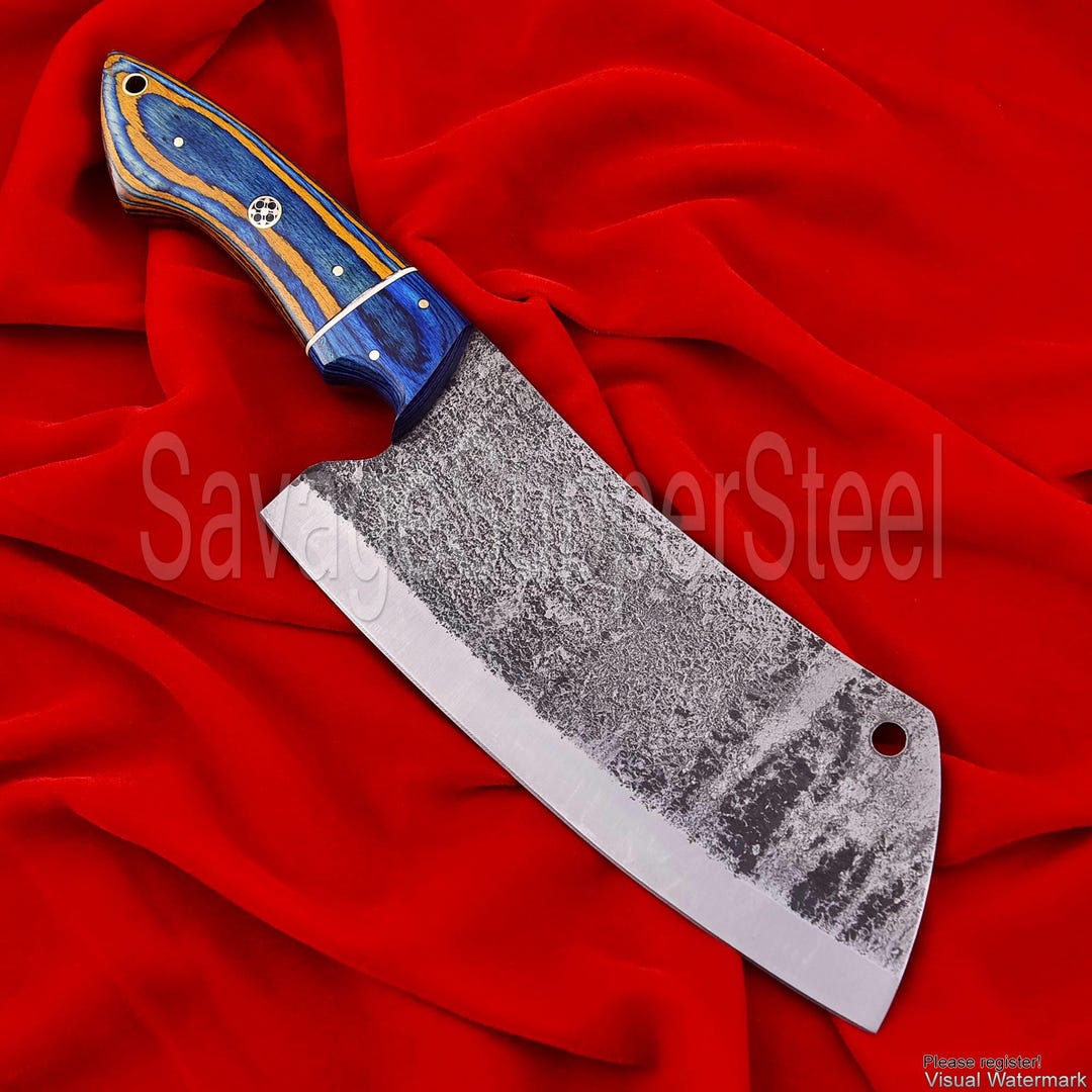 Chef Cleaver Knife Handmade Cleaver Chef Kitchen Knife Gift for Mom ...