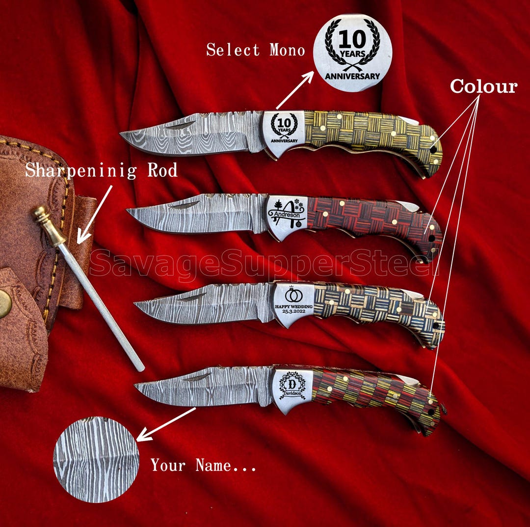 Custom Pocket Knife EDC Knives for Men Birthday Gift Folding Knife ...
